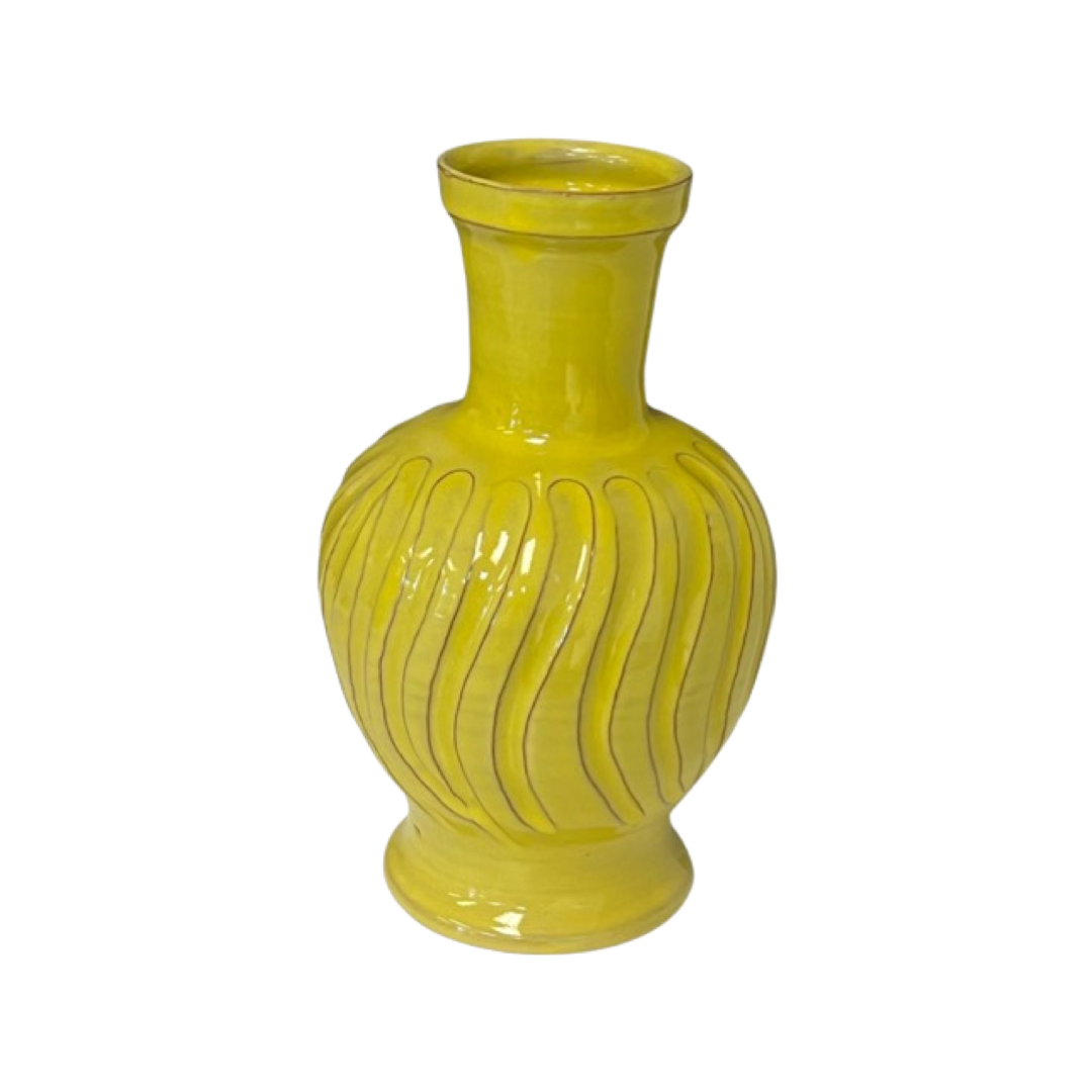 Yellow Gadroon Vase – Carolina Irving and Daughters